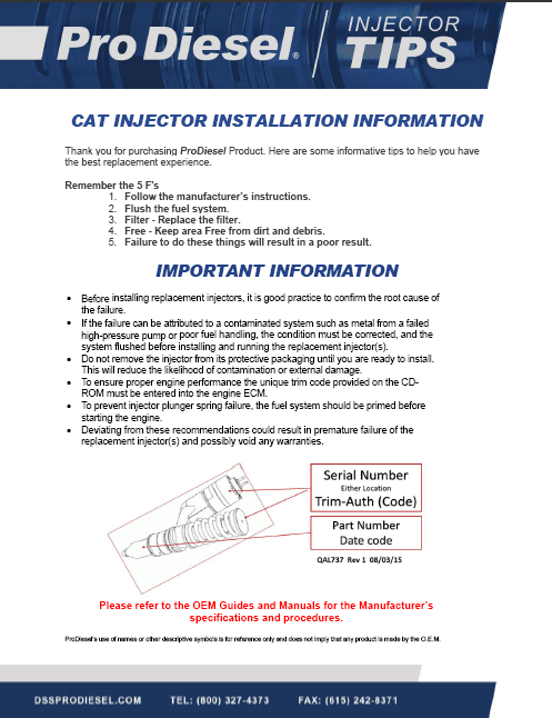 Installation Instructions – ProDiesel
